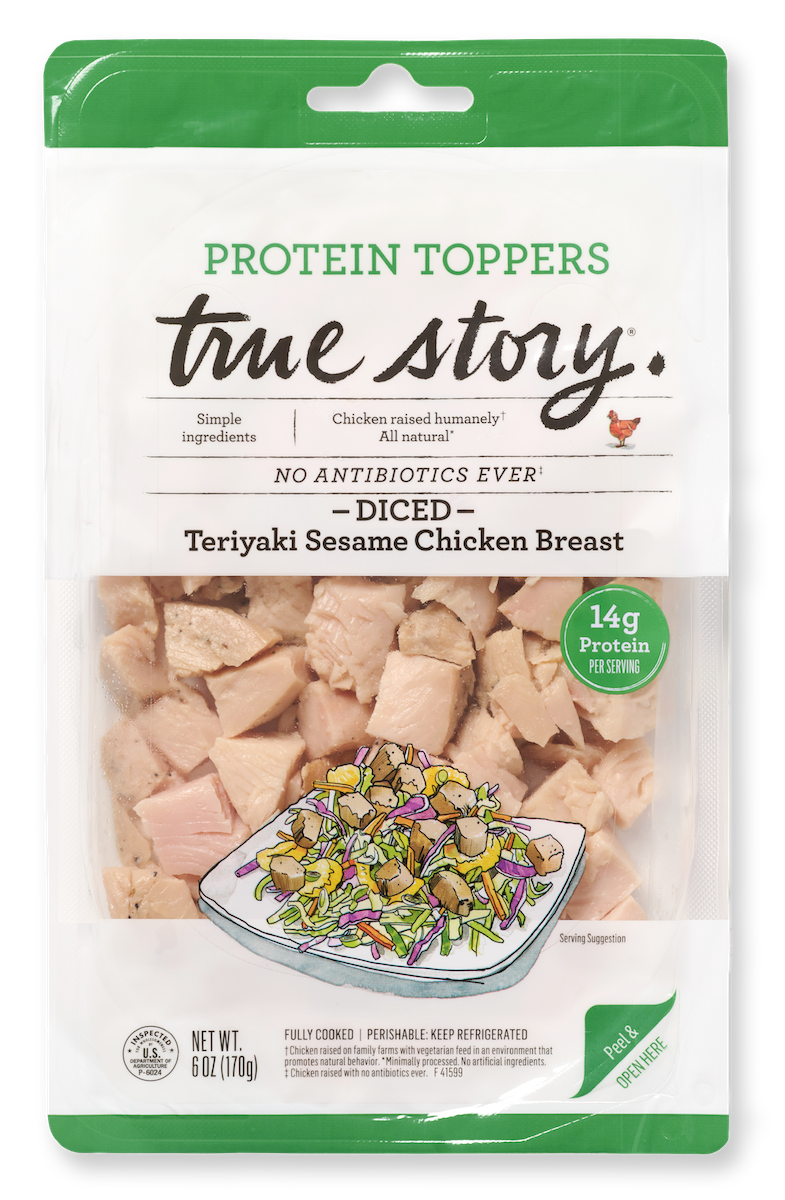 Protein Toppers Teriyaki Sesame Chicken Breast - True Story Foods Protein Toppers Teriyaki Sesame Chicken Breast - True Story Foods